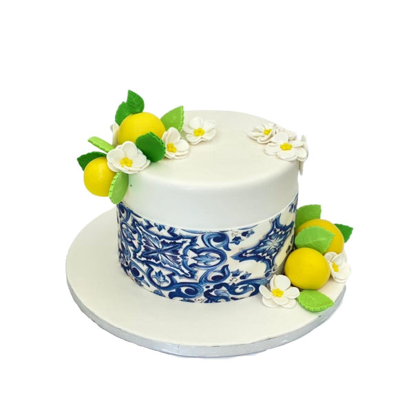 Lemon & Blue Tile Positano Cake | Birthday Cake In Dubai | Cake ...