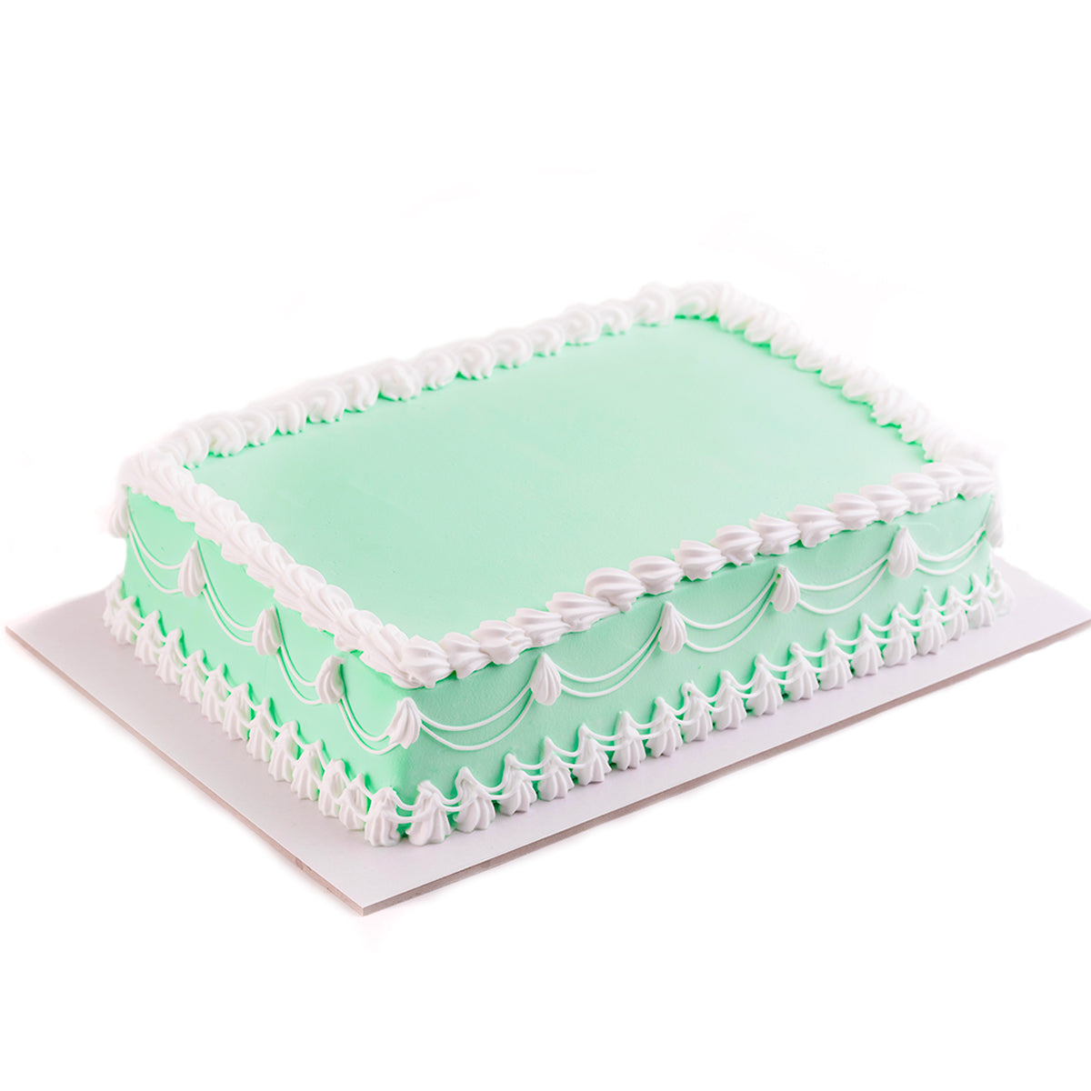 light green rectangle cake