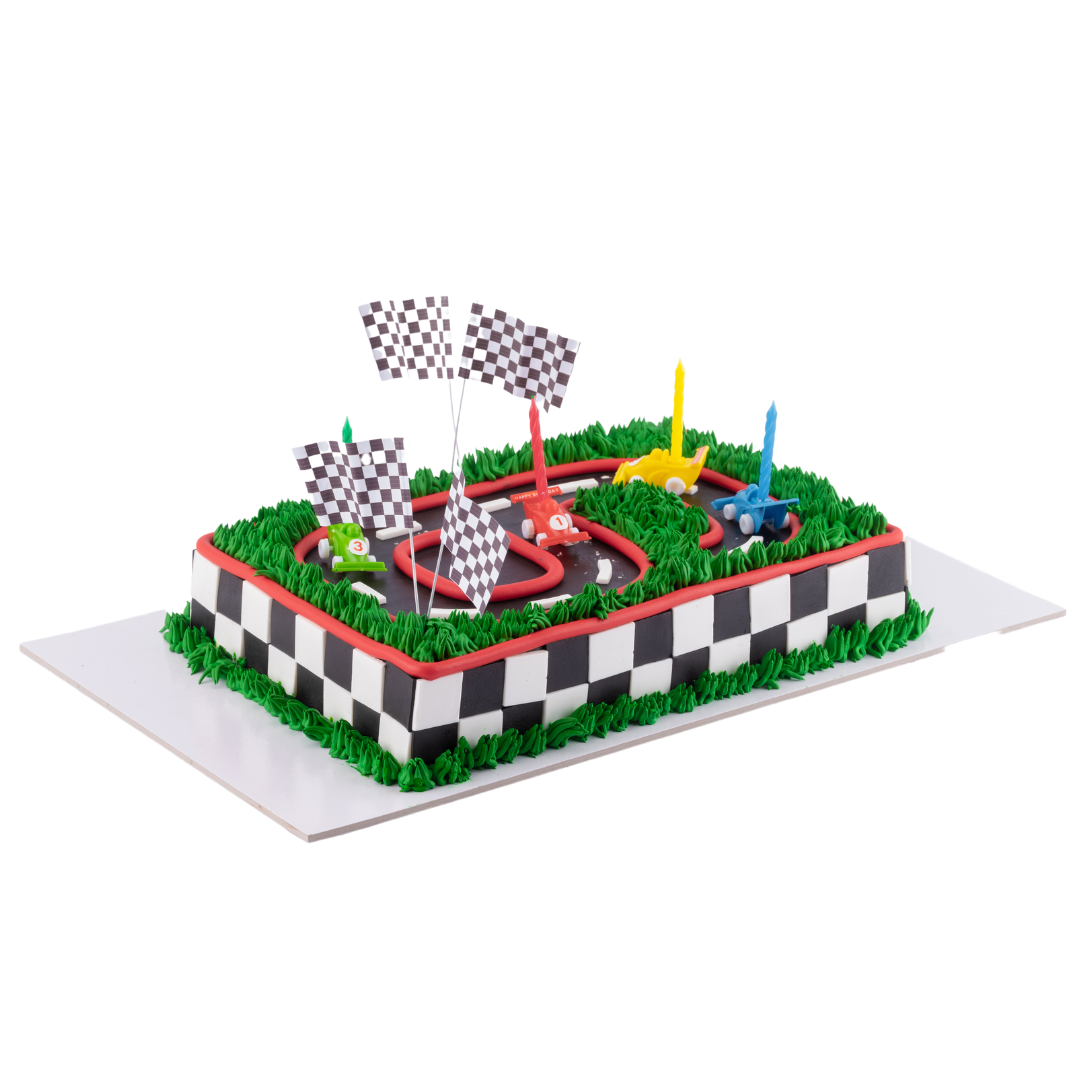 Lightning Mcqueen Race Track Cake